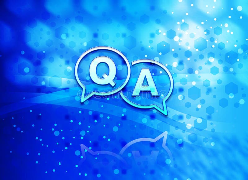 Faq Icon Abstract Light Cyan Blue Hexagon Pattern Background Stock ...