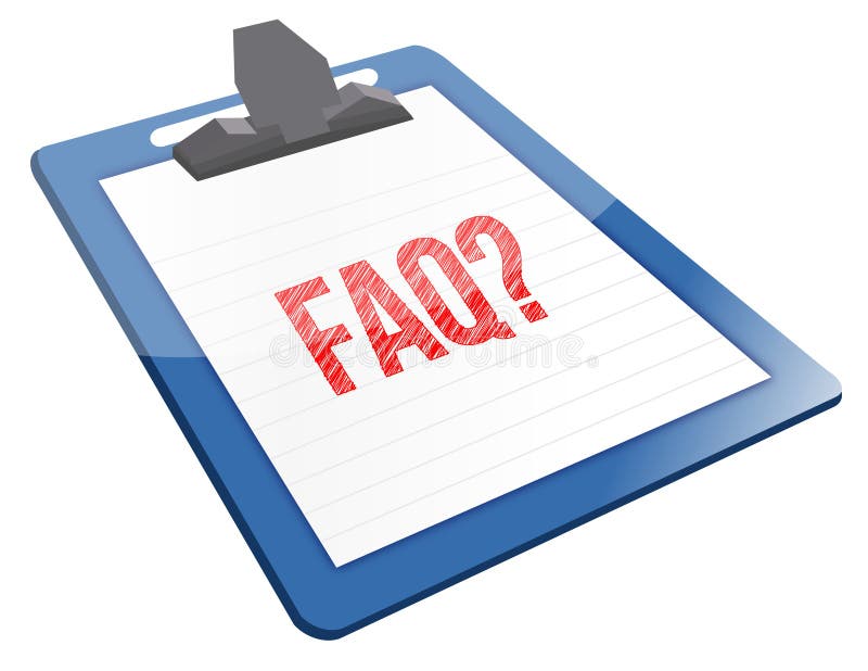 FAQs Text with Computer Cursor Stock Illustration - Illustration of ...