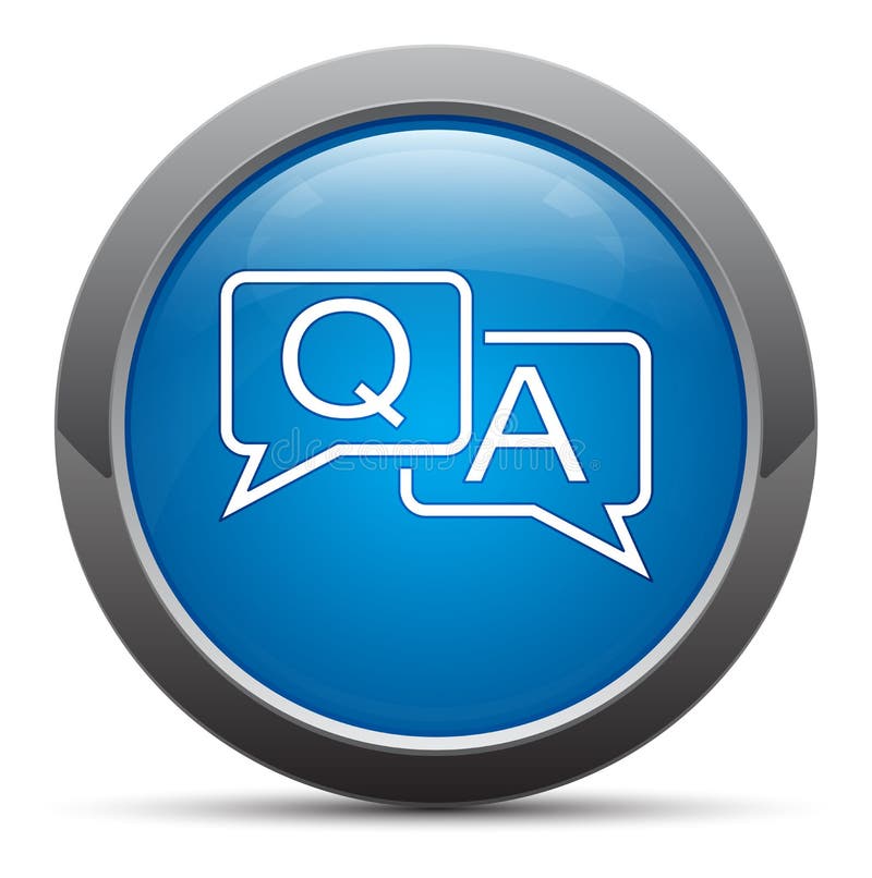 Faq Blue Icon stock illustration. Illustration of word - 22279430