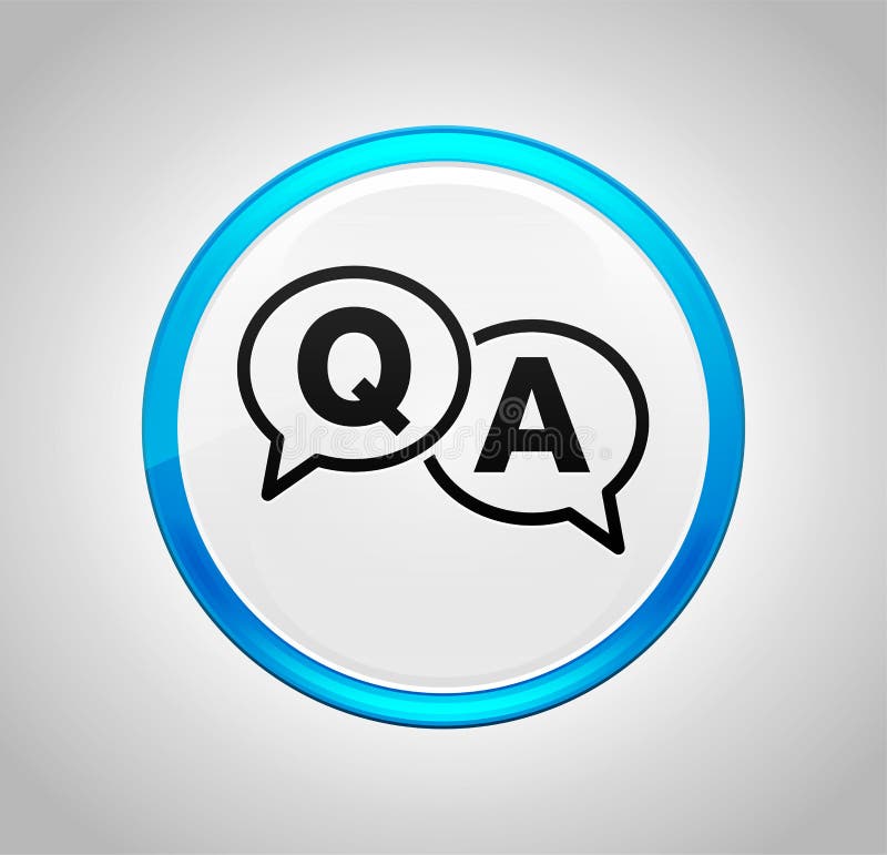 Faq Icon Round Blue Push Button Stock Illustration - Illustration of ...
