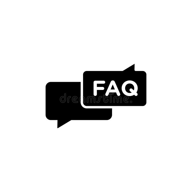 FAQ icon stock vector. Illustration of black, symbol - 337647754
