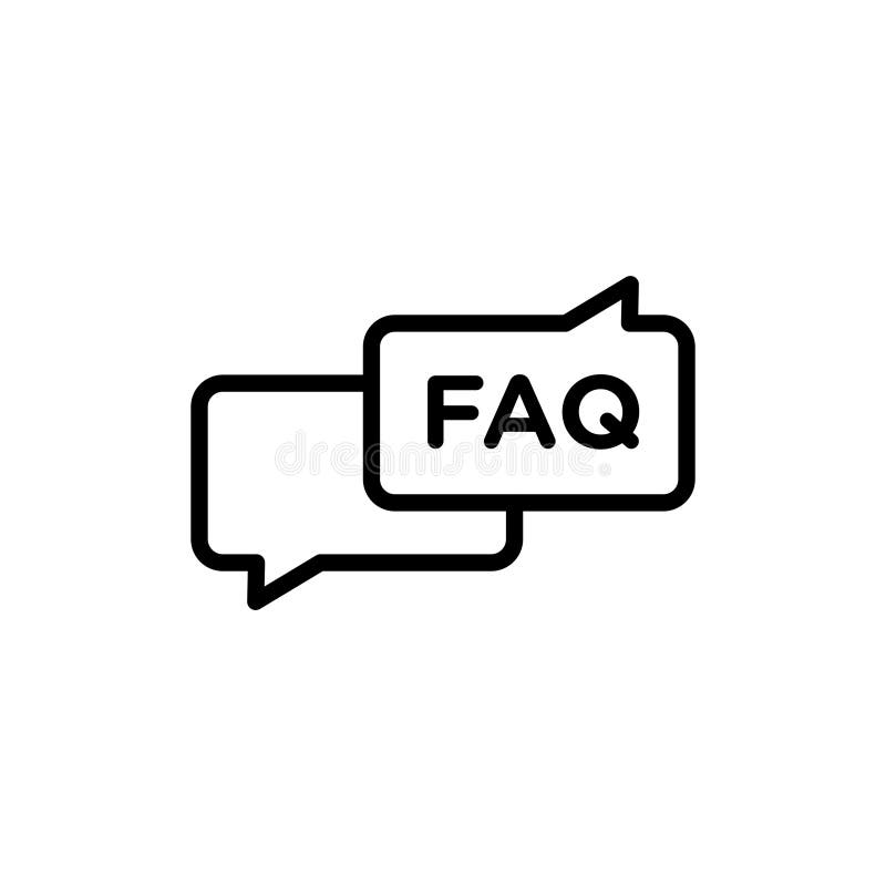 FAQ icon stock vector. Illustration of conversation - 337647758