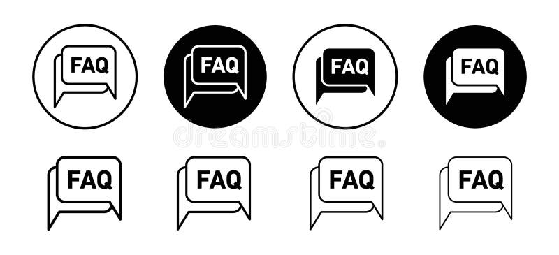 FAQ Icon Vector Set Collection for Web Stock Vector - Illustration of ...