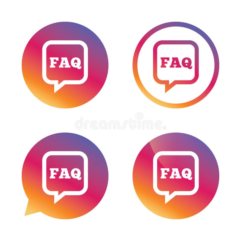 FAQ Information Sign Icon. Help Symbol. Stock Vector - Illustration of ...