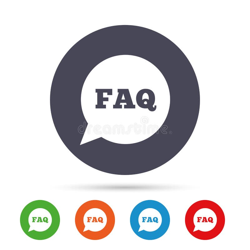 FAQ Information Sign Icon. Help Symbol. Stock Vector - Illustration of ...