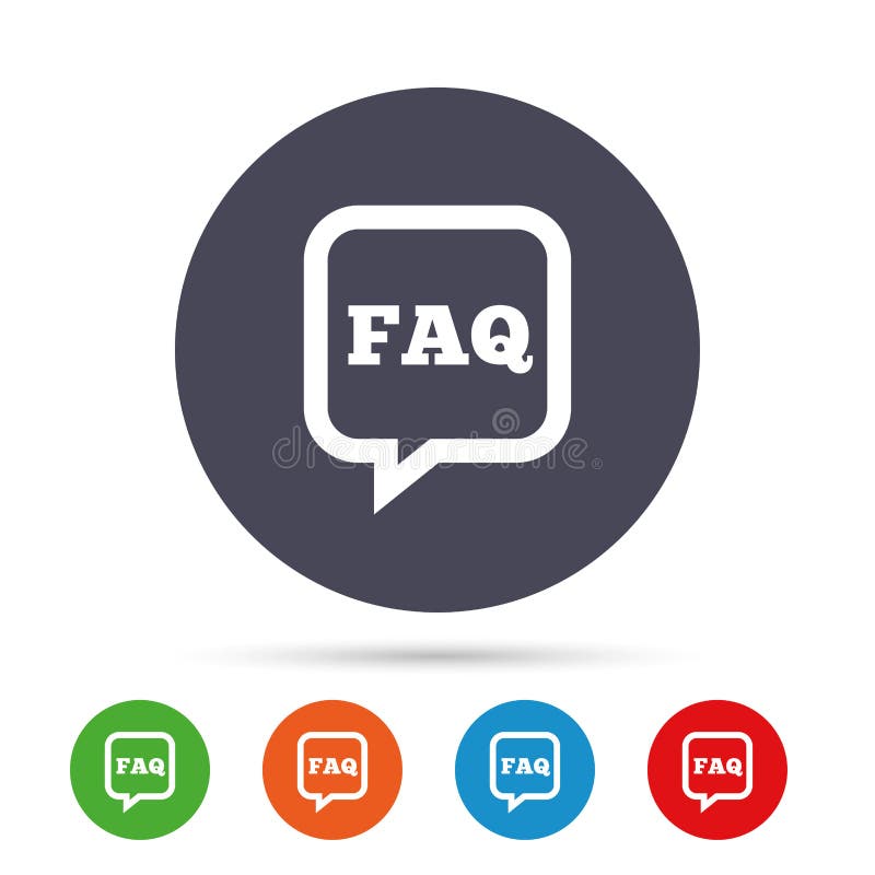 FAQ Information Sign Icon. Help Symbol. Stock Vector - Illustration of ...
