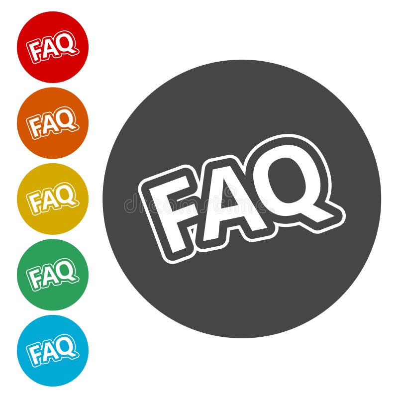 FAQ information sign icon stock vector. Illustration of color - 131143652