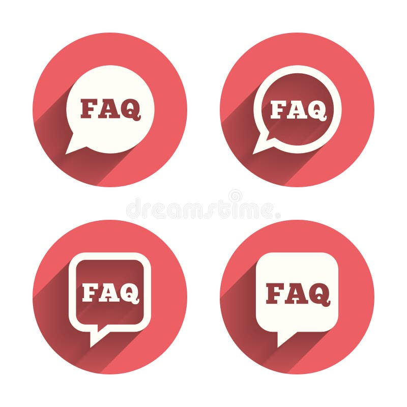 FAQ Information Signs. Help Speech Bubbles Stock Vector - Illustration ...