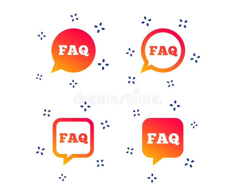 FAQ Information Signs. Help Speech Bubbles. Vector Stock Vector ...