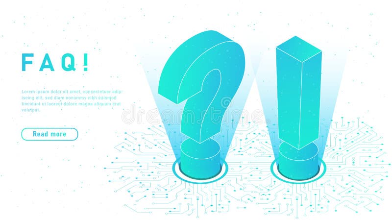 FAQ isometric concept stock vector. Illustration of infographic - 258350945