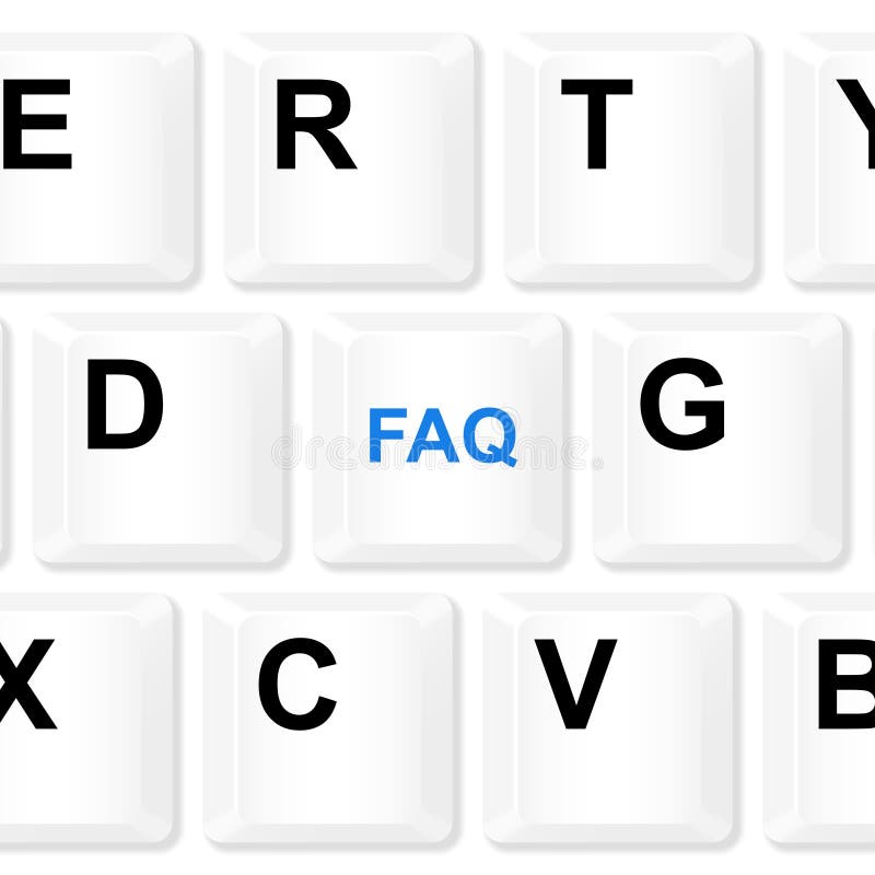 FAQ keyboard button stock vector. Illustration of client - 53274458