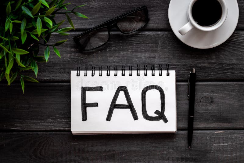 FAQ on Office Desk. Working with Clients Concept Stock Photo - Image of ...