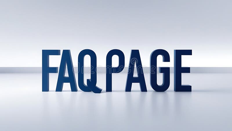 FAQ Page Layout with Bold Text in a Minimalist Setting Stock ...