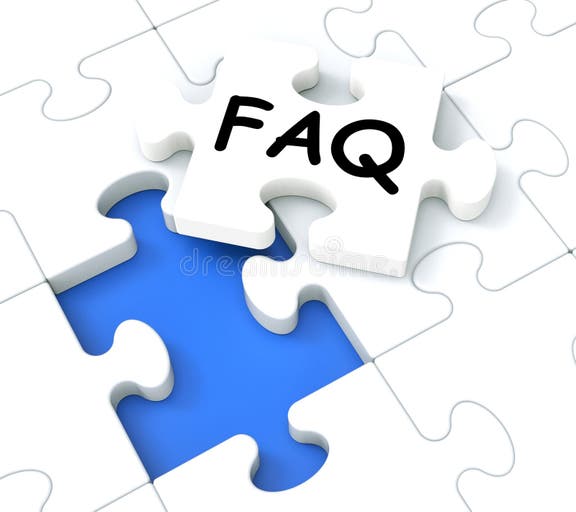 FAQ Puzzle Shows Inquiries and Questions Stock Illustration ...