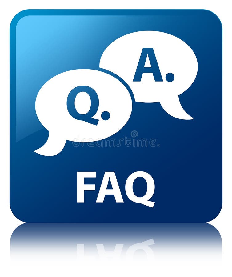 Faq (question Answer Bubble Icon) Blue Square Button Stock Illustration ...