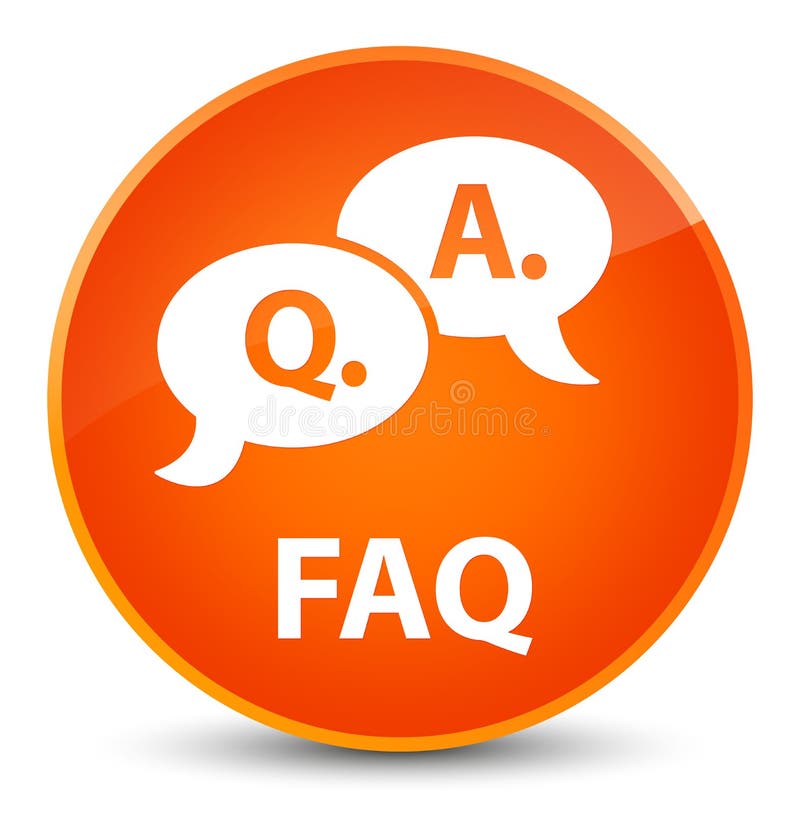 Faq (question Answer Bubble Icon) Elegant Orange Round Button Stock ...