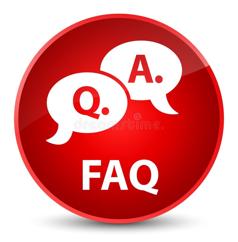 Faq (question Answer Bubble Icon) Elegant Red Round Button Stock ...