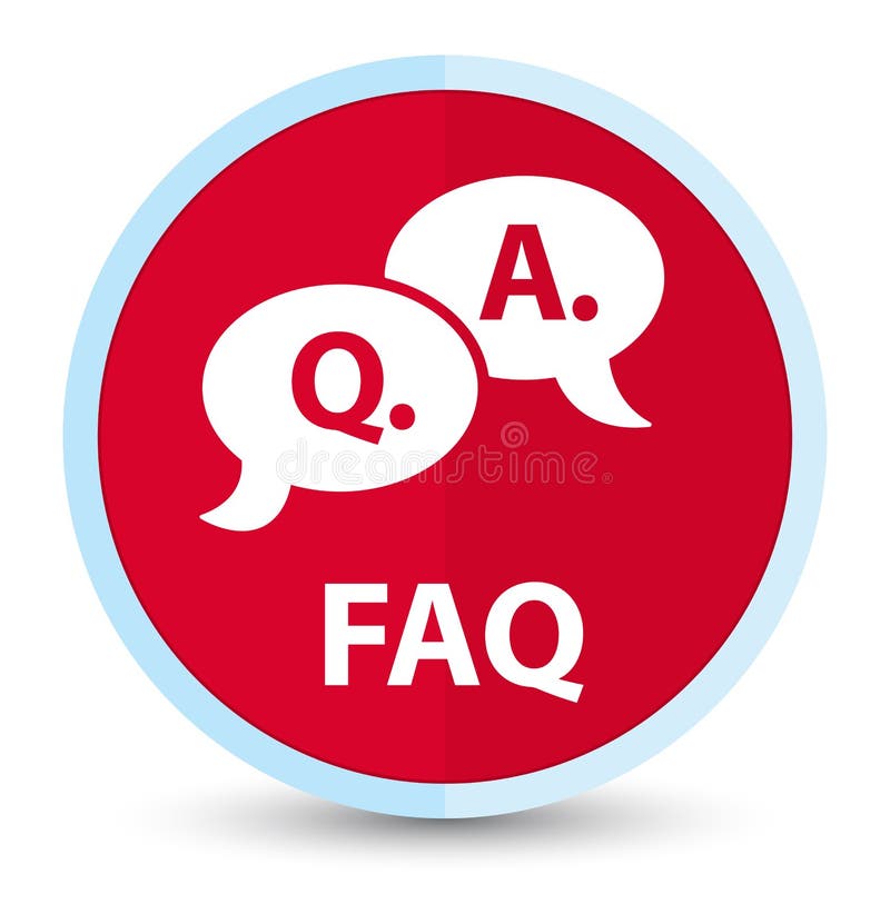 Faq (question Answer Bubble Icon) Flat Prime Red Round Button Stock ...