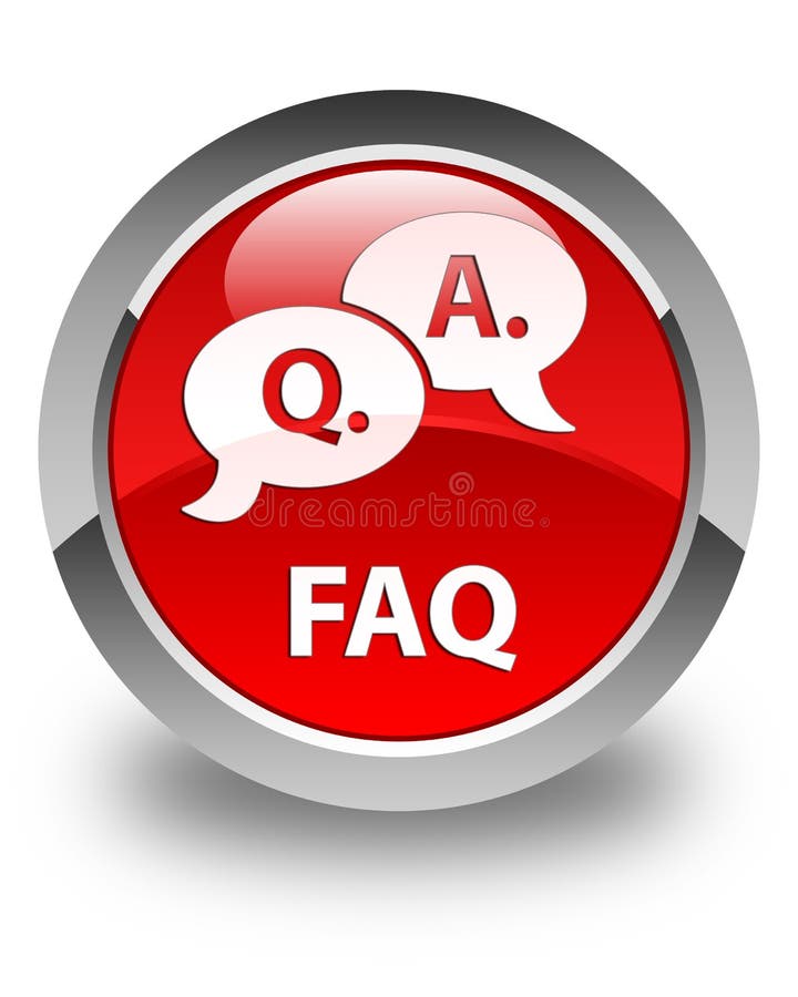 Faq (question Answer Bubble Icon) Glossy Red Round Button Stock ...