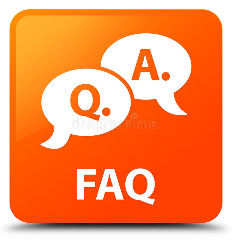 Faq (question Answer Bubble Icon) Orange Square Button Stock ...