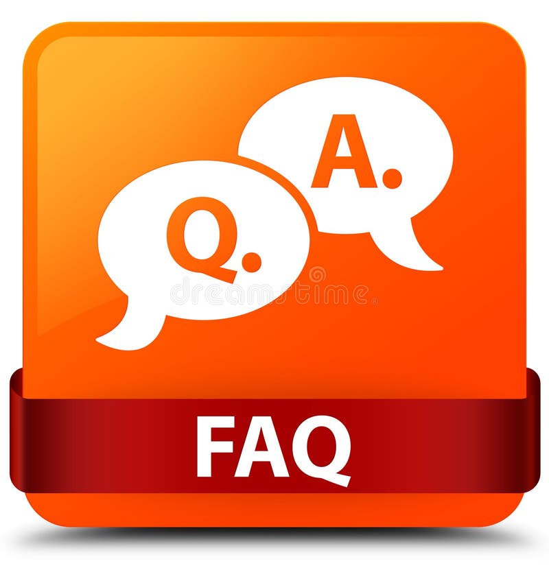 Faq (question Answer Bubble Icon) Orange Square Button Red Ribbon in ...