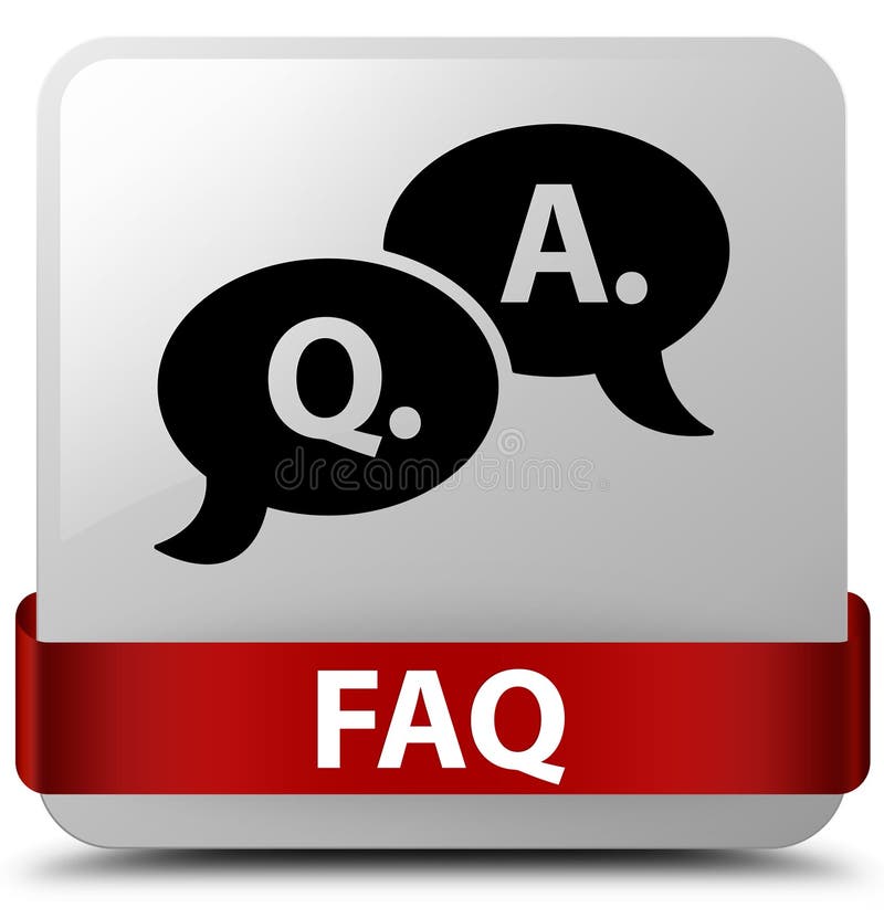 Faq (question Answer Bubble Icon) White Square Button Red Ribbon Stock ...