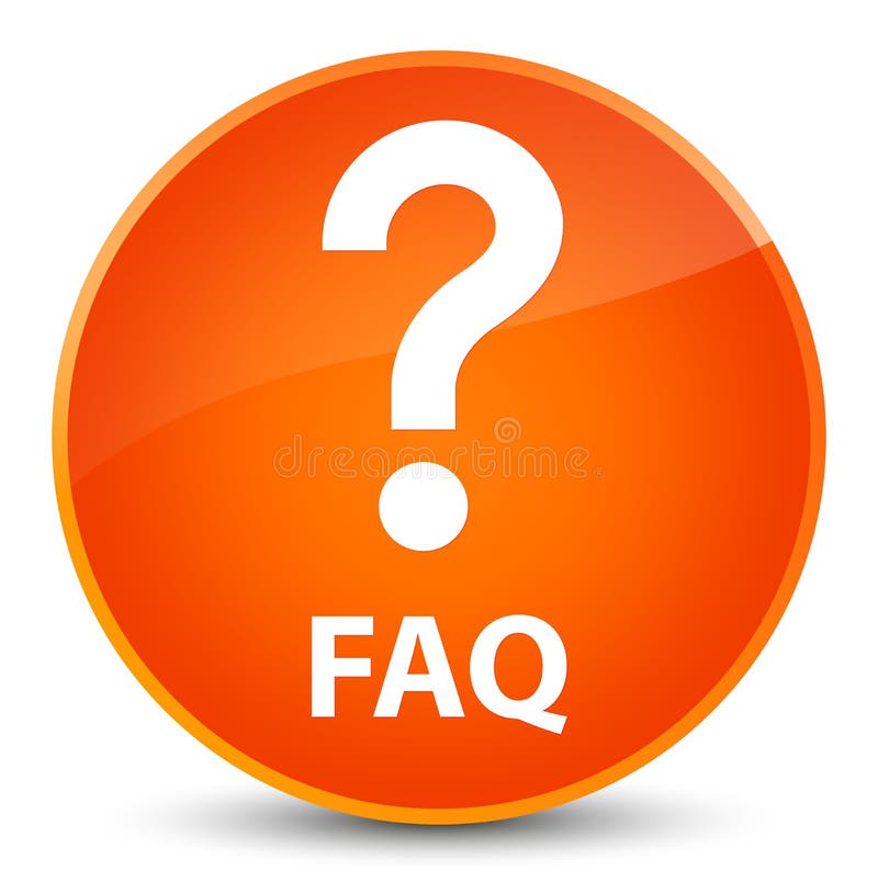 Faq (question Icon) Elegant Orange Round Button Stock Illustration ...