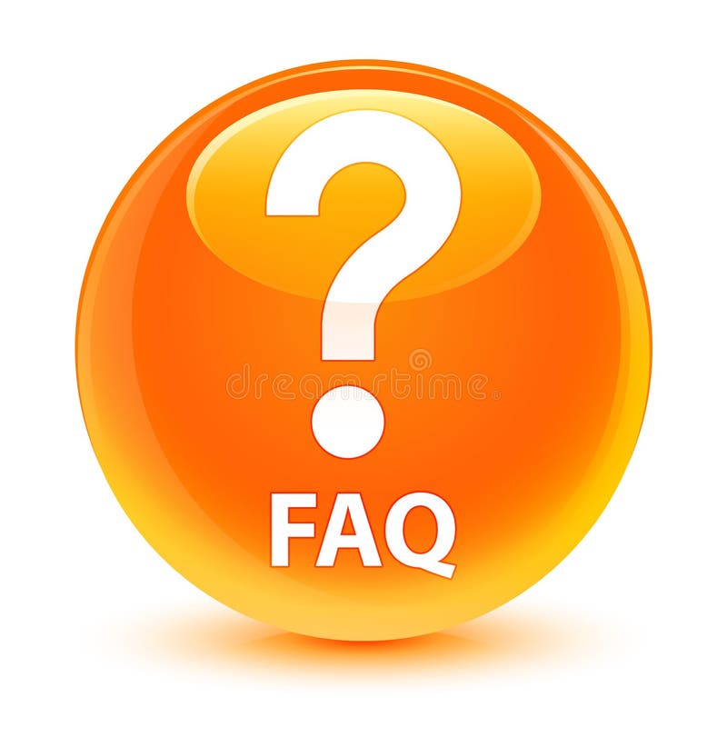 Faq (question Icon) Glassy Orange Round Button Stock Illustration ...