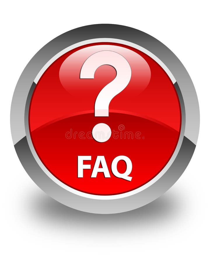Faq (question Icon) Glossy Red Round Button Stock Illustration ...