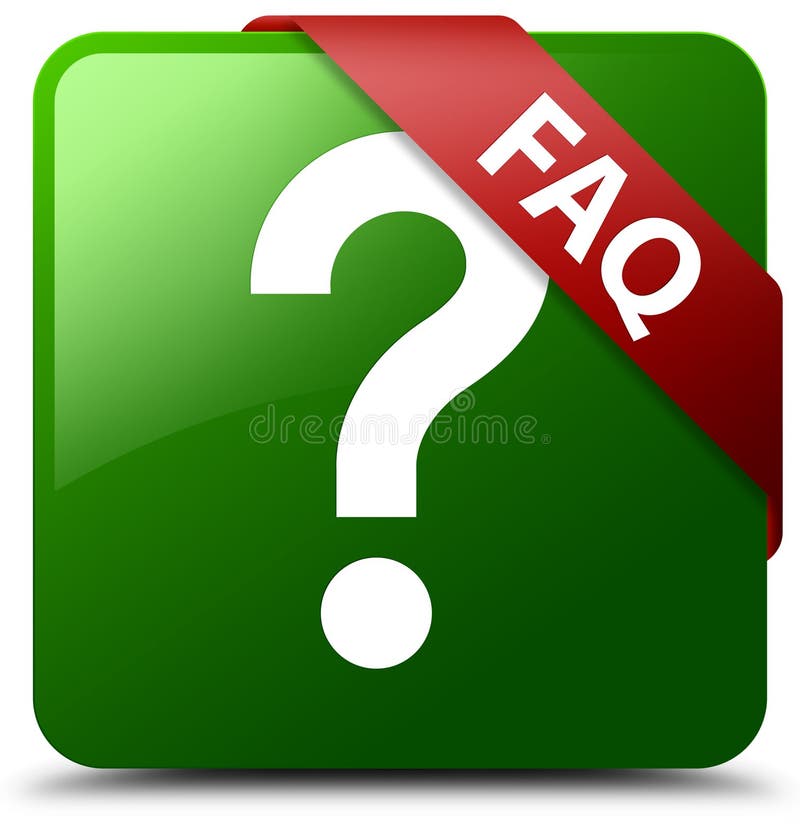 Faq Question Icon Green Square Button Stock Illustration - Illustration ...