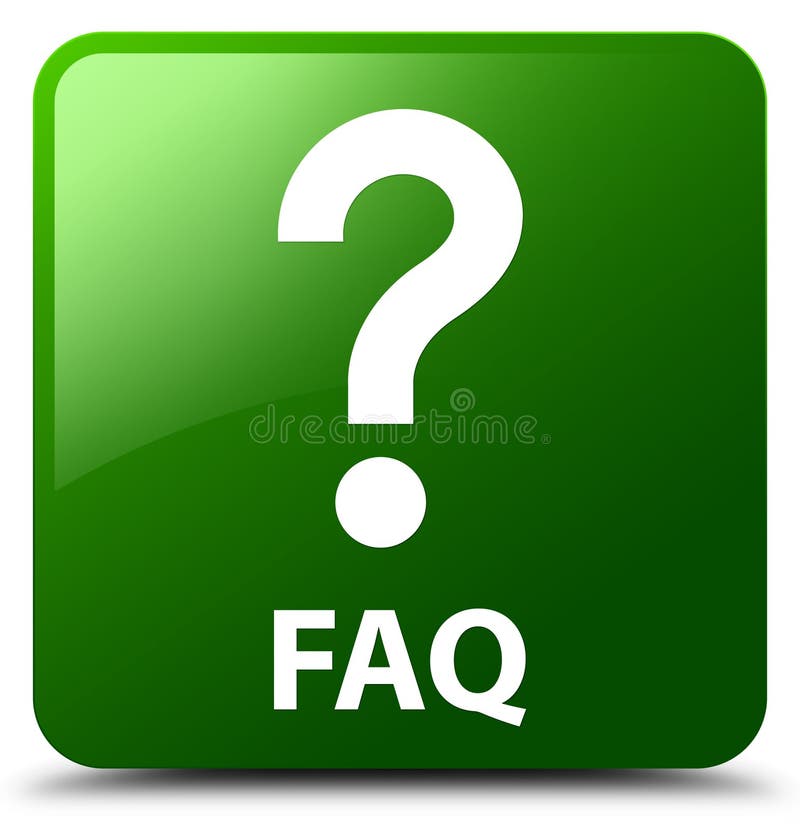 Faq (question Icon) Green Square Button Stock Illustration ...