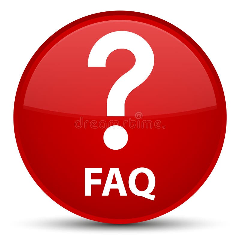 Faq (question Icon) Special Red Round Button Stock Illustration ...