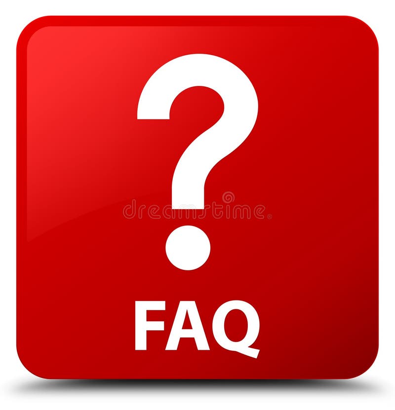 Faq (question Icon) Red Square Button Stock Illustration - Illustration ...
