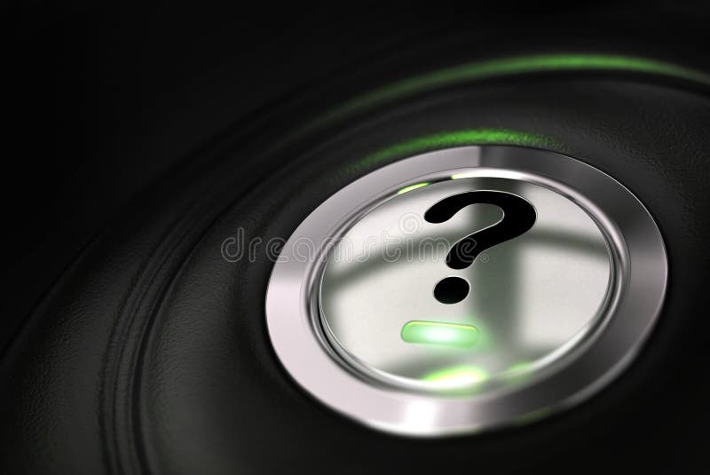 Car or Automobile with Question Mark Vector Symbol, Flat Cartoon Auto ...