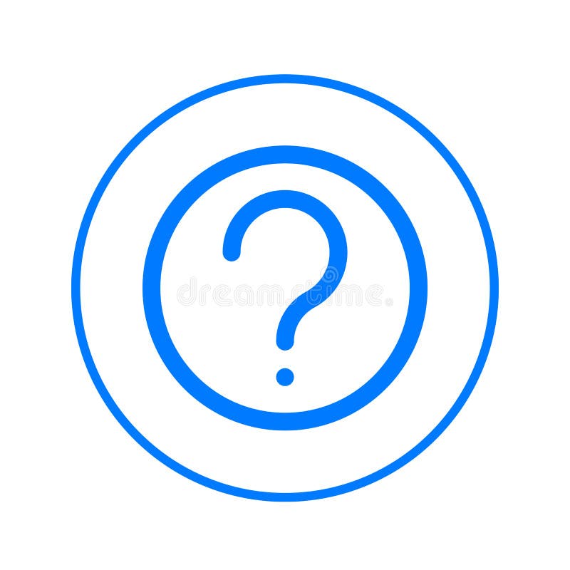 FAQ, Question Mark Circular Line Icon. Round Colorful Sign. Flat Style ...