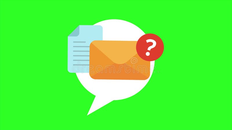 FAQ Representation Flat Illustration Animation with Envelope, Document ...
