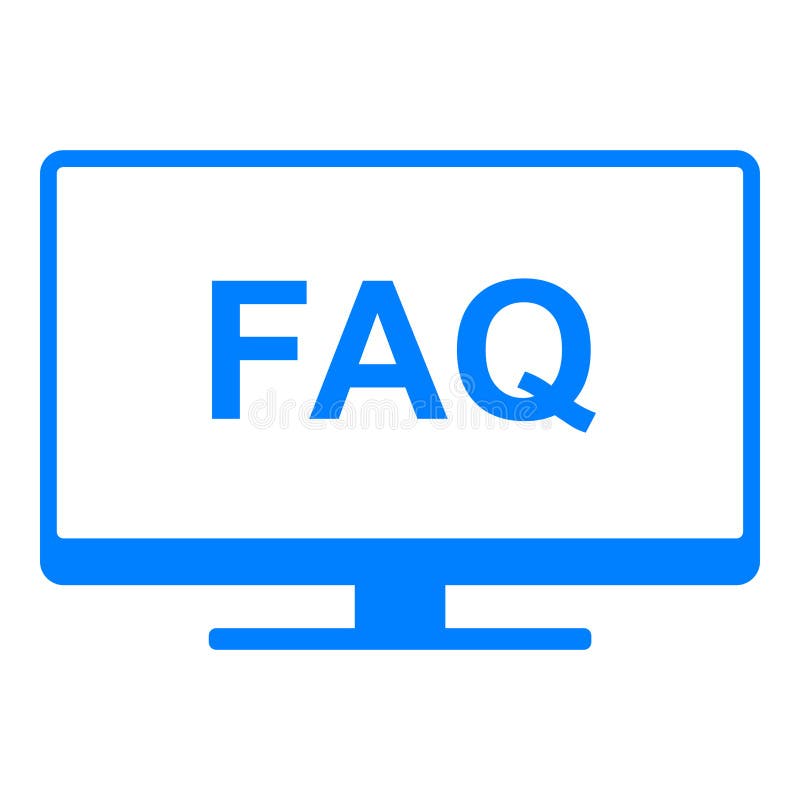 FAQ and screen stock illustration. Illustration of screen - 372085959