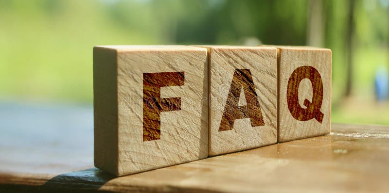 FAQ Sign Made of Wooden Cubes on Table Outdoors Stock Photo - Image of ...