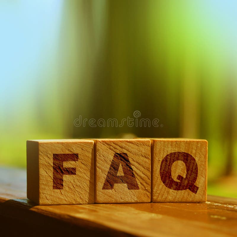 FAQ Sign Made of Wooden Cubes on Table Outdoors Stock Photo - Image of ...