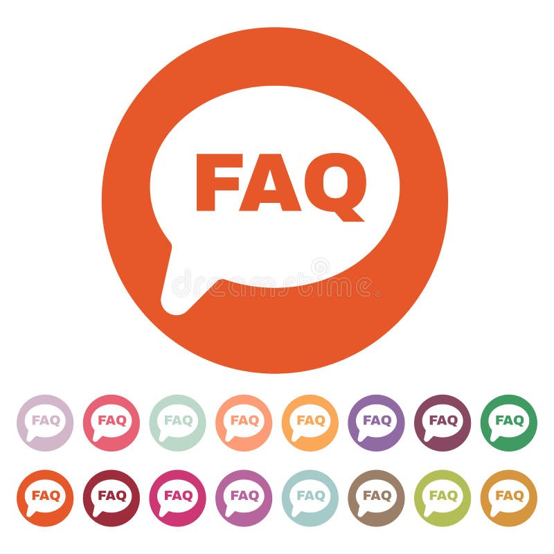 The Faq Speech Bubble Icon. Help Symbol Stock Vector - Illustration of ...