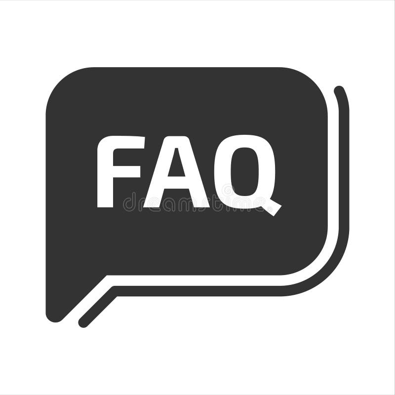 Faq Speech Bubble Vector Icon Isolated on White Stock Vector ...