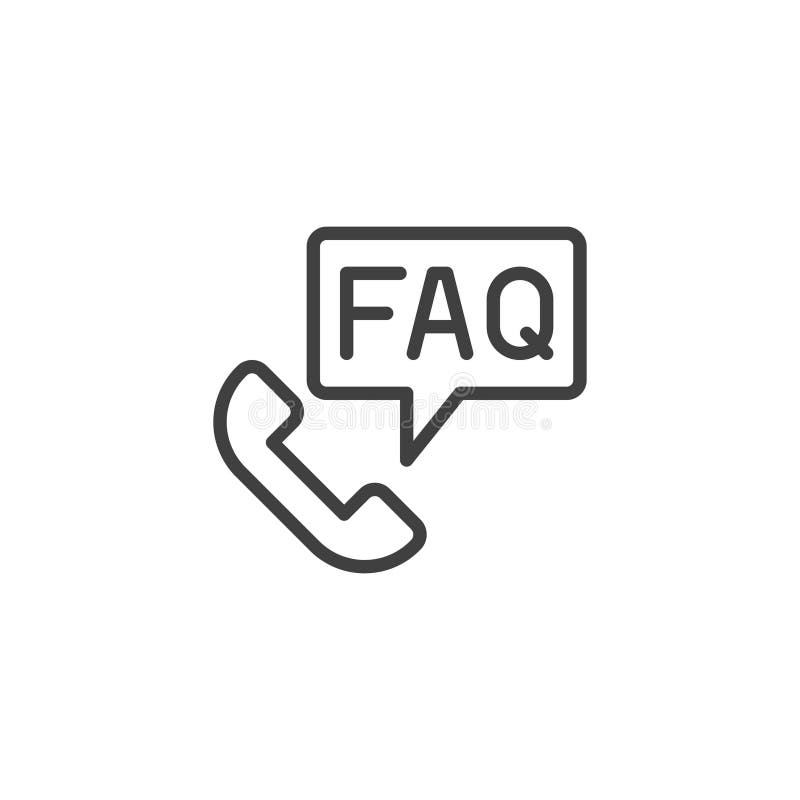 FAQ support line icon stock vector. Illustration of line - 271816290