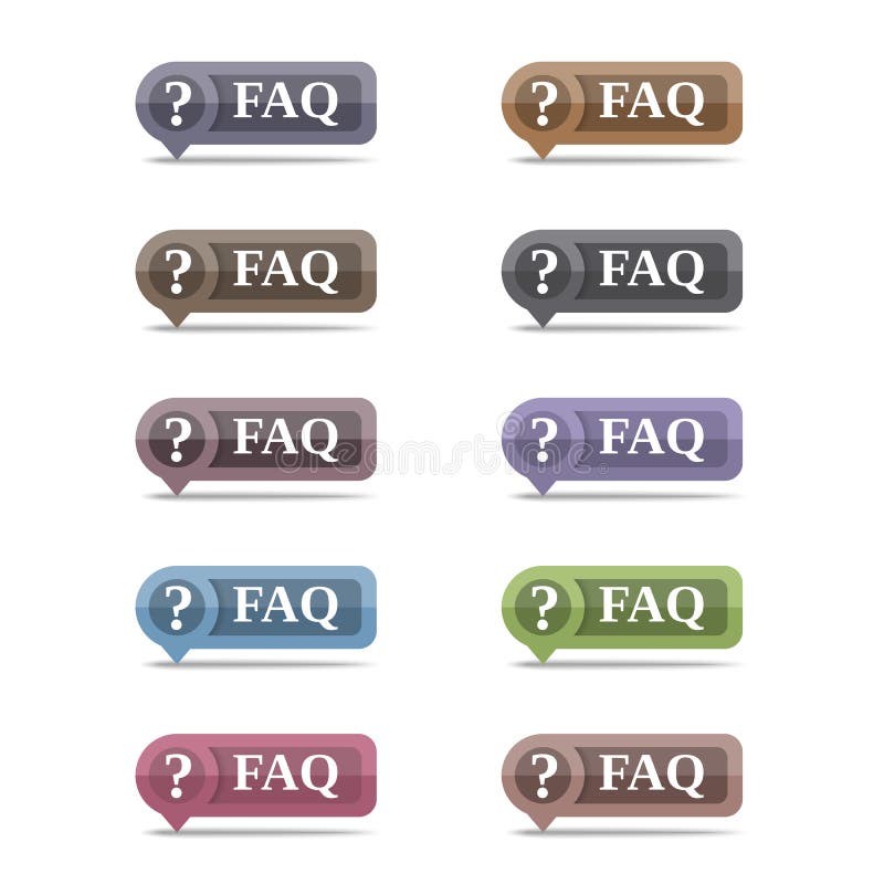 FAQ Symbols stock vector. Illustration of support, site - 39666885