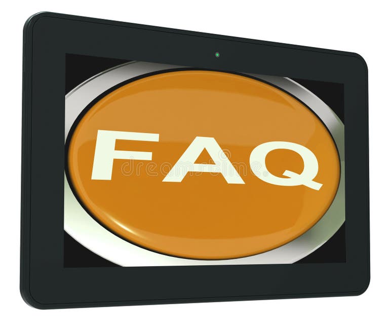 FAQ Tablet Shows Frequently Asked Question Stock Illustration ...