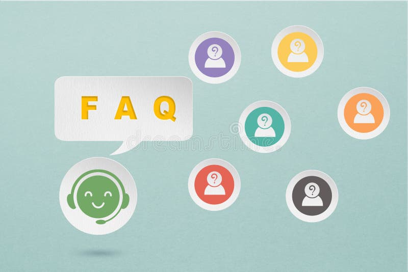 FAQ, Frequency Asked Questions, on White Speech Bubble Paper Cut and ...