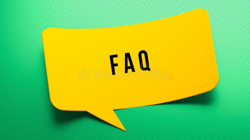 Faq Text Message on the 3D Curve Speech Bubble. Dotted and Green ...