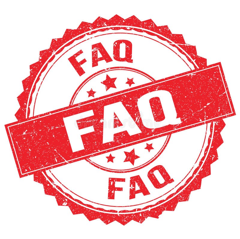FAQ Text on Red Round Stamp Sign Stock Illustration - Illustration of words, written: 264073187