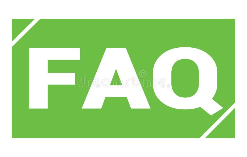 FAQ Text Written on Green Stamp Sign Stock Illustration - Illustration ...