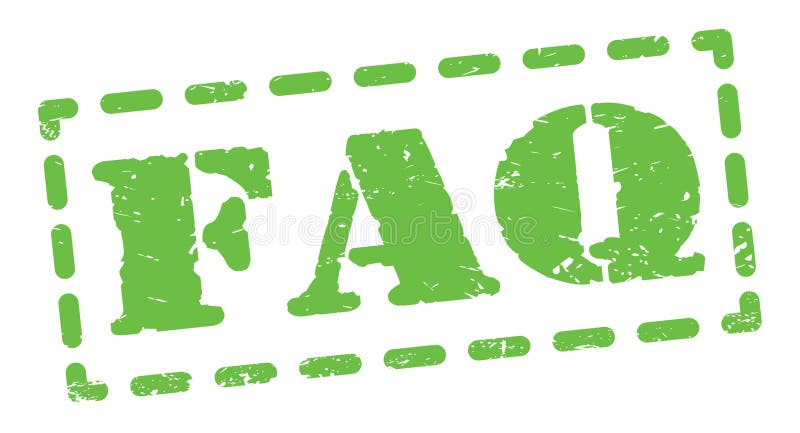 FAQ Text Written on Green Stamp Sign Stock Illustration - Illustration ...