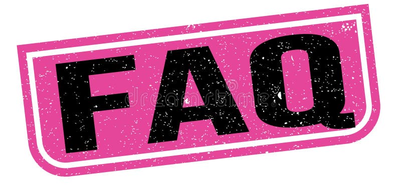 FAQ Text Written on Pink-black Stamp Sign Stock Illustration ...